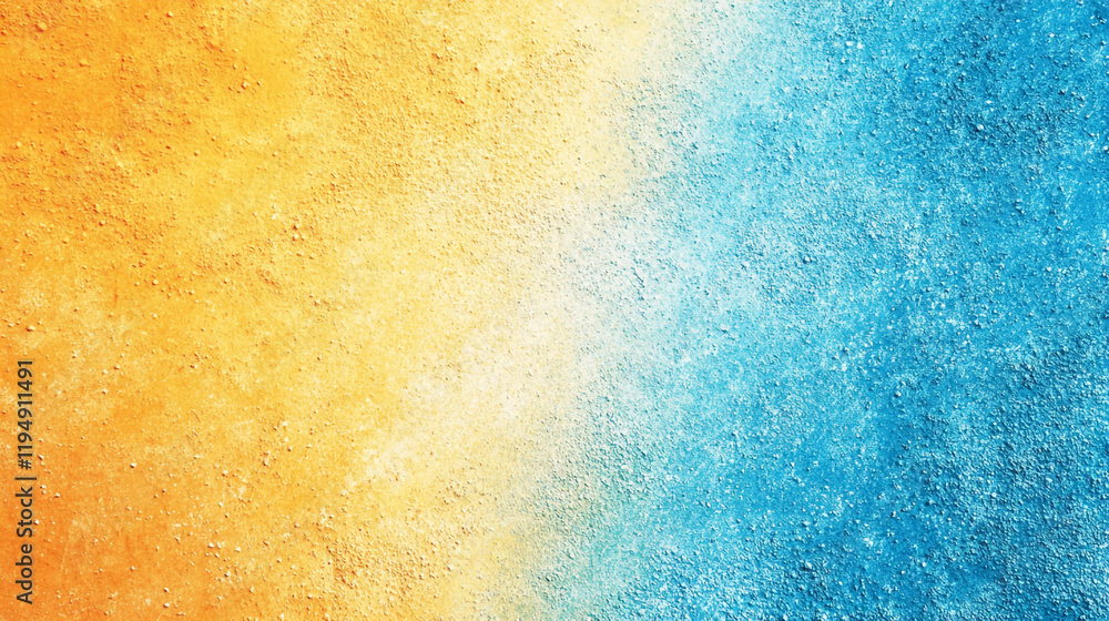 Vibrant blending of warm yellow and cool blue hues creates stunning ...