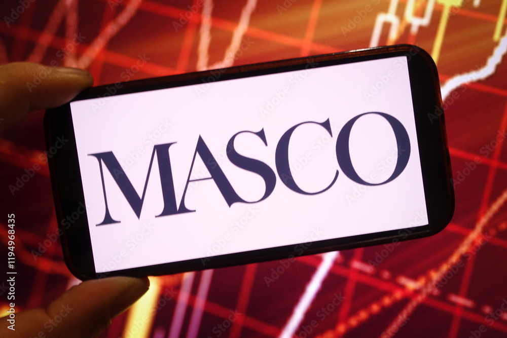 Konskie, Poland - January 06, 2025: Masco company logo displayed on ...