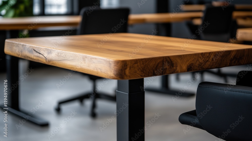 industrial standing desks, modern collaborative office space with ...