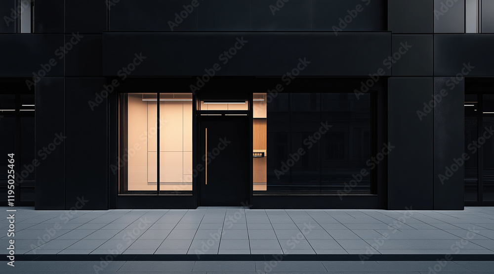 Стоковое фото «Mockup storefront, shop facade and window. Template for ...