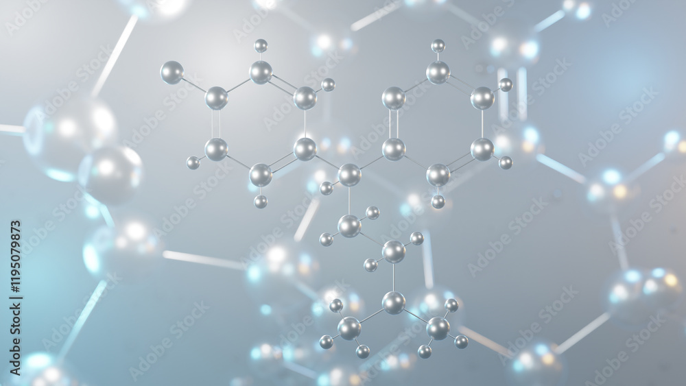 brompheniramine molecular structure, 3d model molecule, antihistamine ...