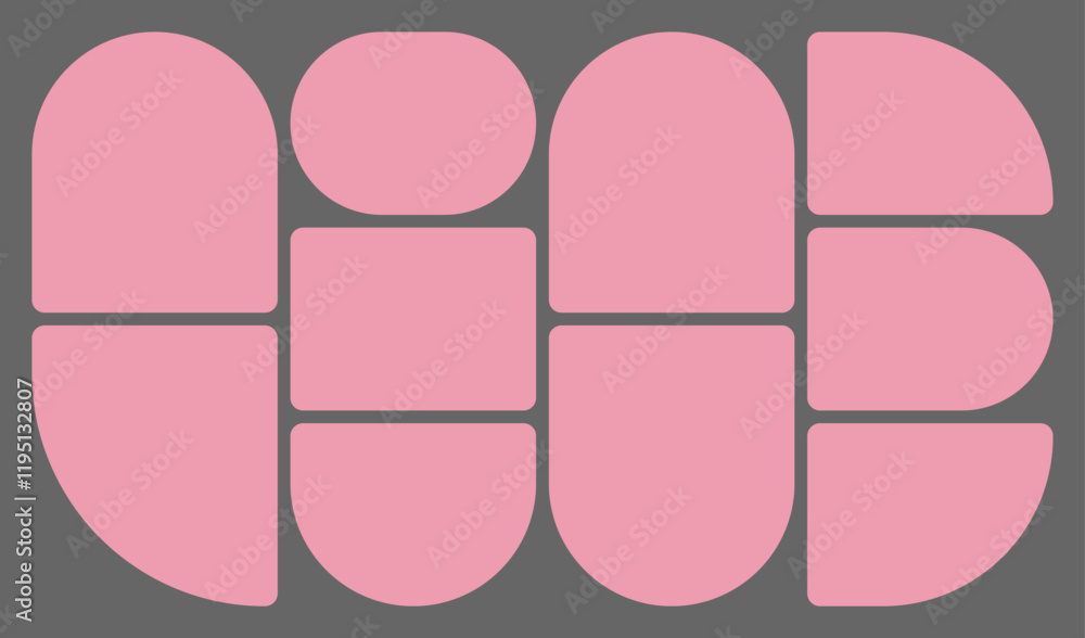 Dimensions 16x9 trendy bento grid layout style brick Ui UX templates ...