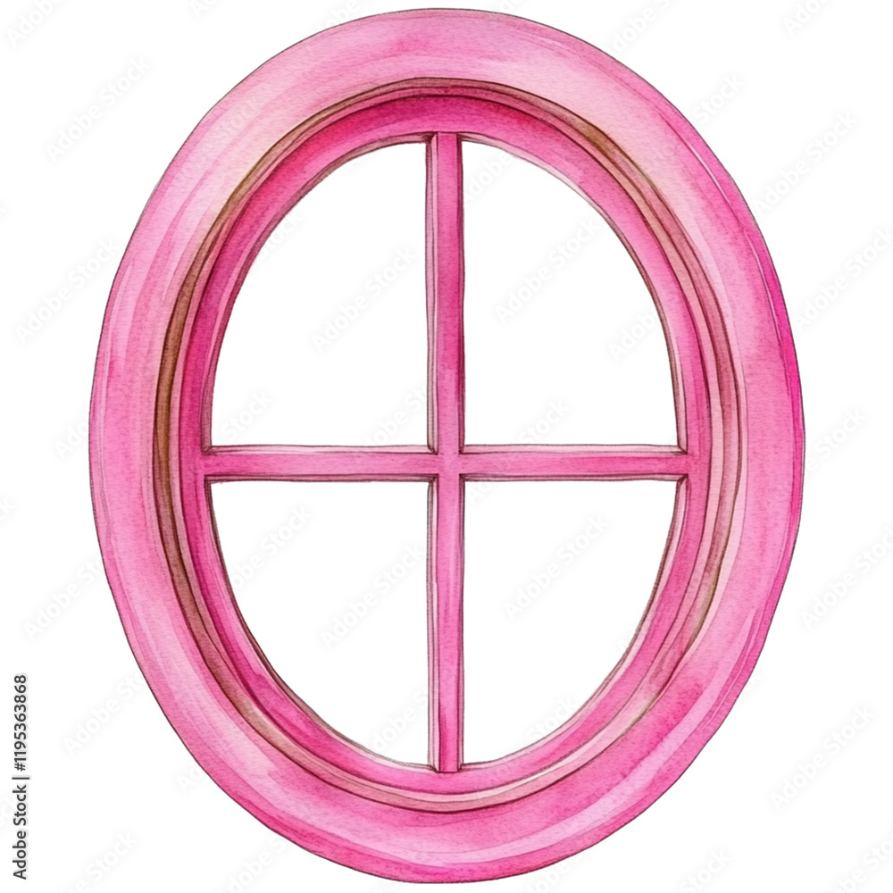 Pink Window Clipart Vector Illustration Stock Illustration | Adobe Stock