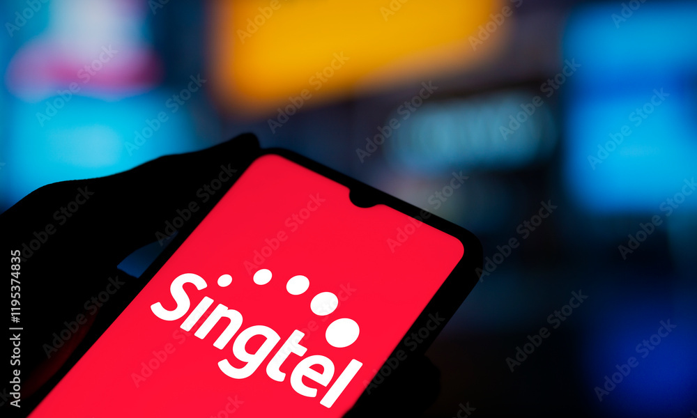 Dhaka, Bangladesh- 29 Dec 2024: Singtel logo is displayed on smartphone ...