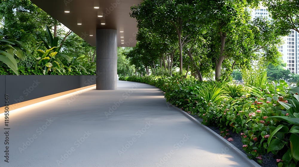 Verdant Urban Green Corridor with Geothermal Powered Lighting ...
