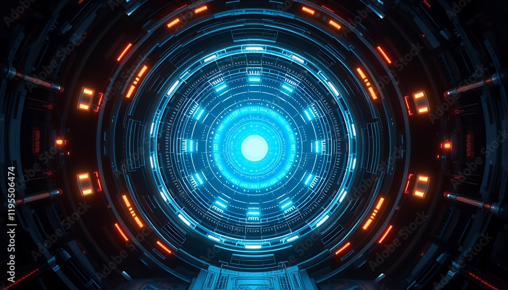 Futuristic Glowing Cybersecurity Backgrounds with High-Tech Circuit ...