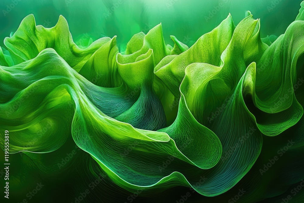 Vibrant Green Seaweed Flora: Ulva Compressa from the Atlantic and ...