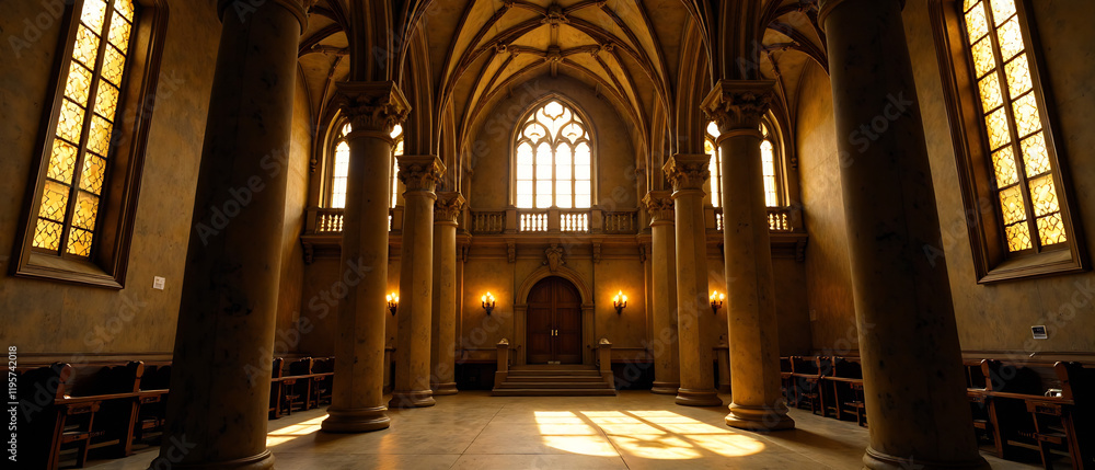 AI photo of a grand historic church foyer in Lincoln Park, Chicago ...