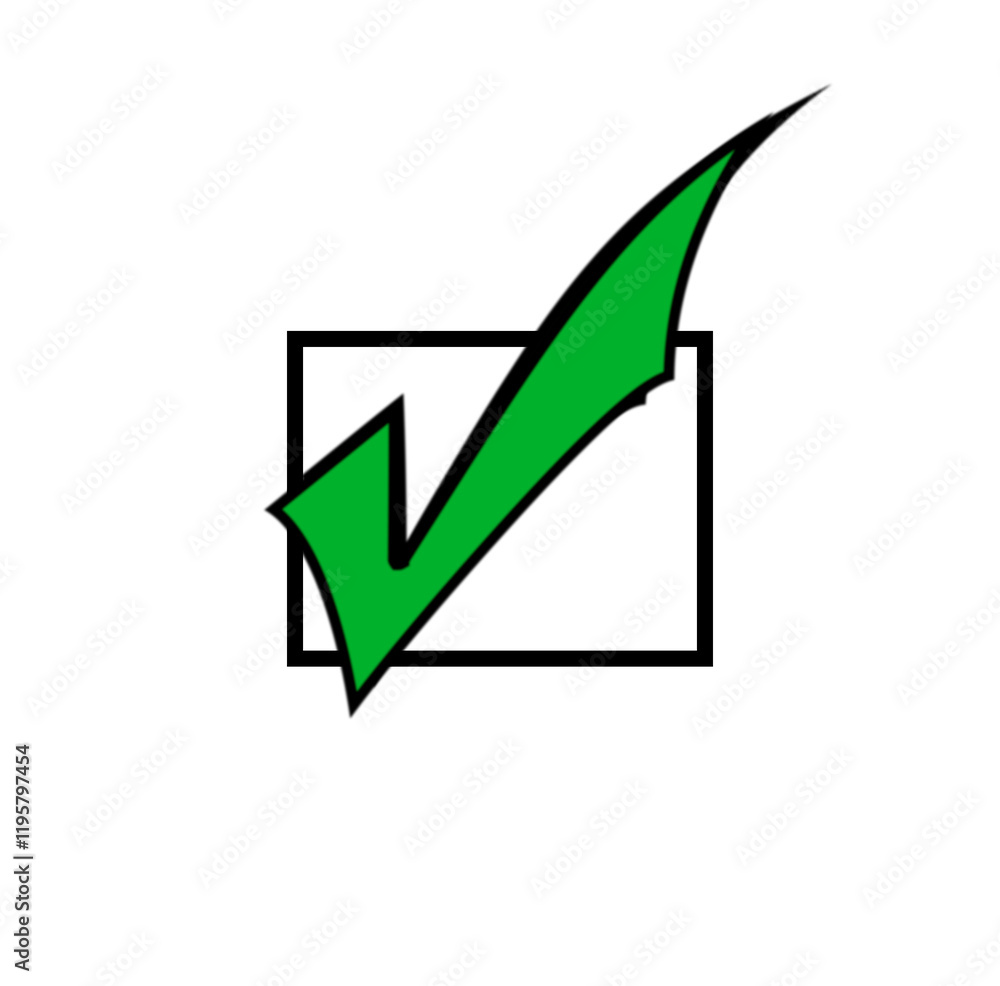 Check mark. Yes button. Check mark icon symbol. Checkbox Symbol ...