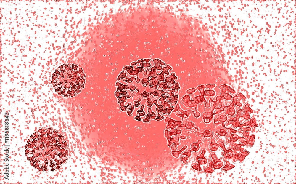 Human metapneumovirus influenza HMPV virion particles respiratory tract ...