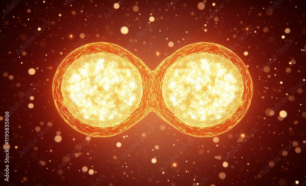 Microscopic view of cells; process of cell division; cellular therapy ...