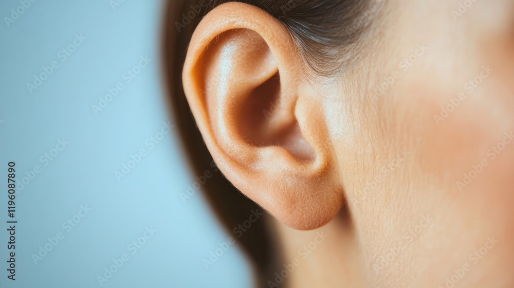 This close up view reveals the unique structure and curves of a human ...