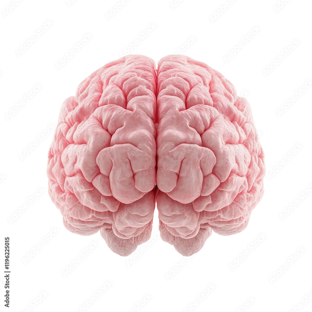 A detailed anatomical view of a human brain, highlighting its unique ...