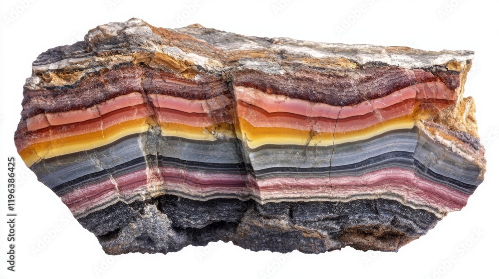 Stunning multicolored rock layers form a natural masterpiece. Each ...