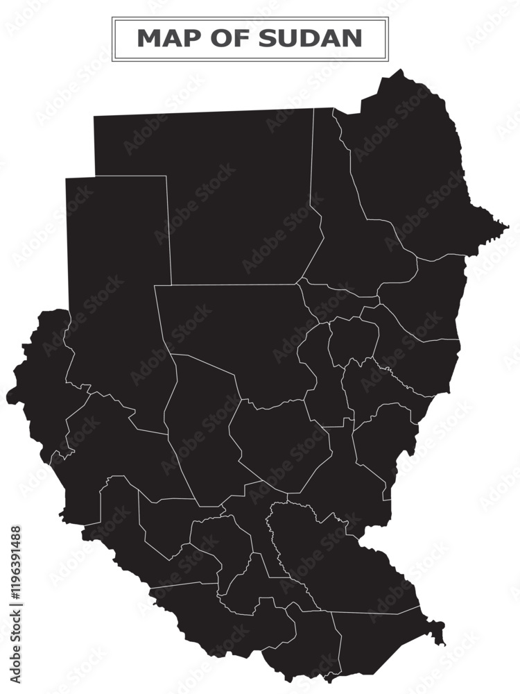 African Countries Geography Political map. Political map of country ...