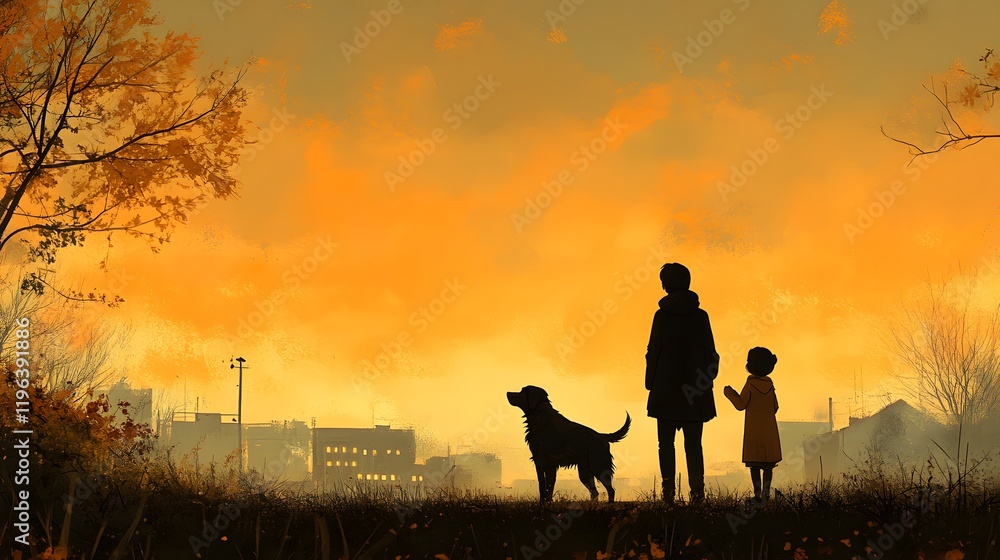 An animation of a stray dog wagging its tail as it adopted by a loving ...