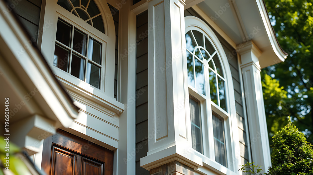 Elegant Home Exterior: Architectural Design and Modern House Features ...
