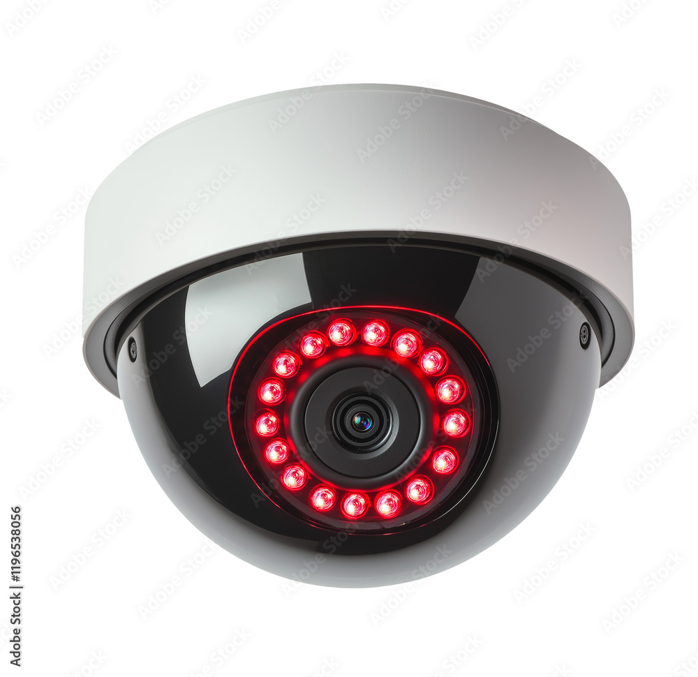 Stock-Foto „security camera on white background，Modern public CCTV ...