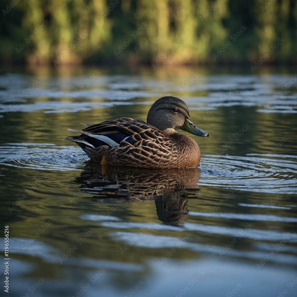 Eurasian wigeon (Anas penelope) (Mareca penelope) on the water ...
