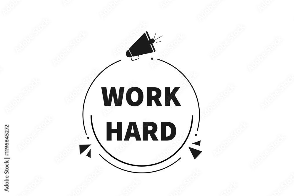 work hard. Button for websites, Design Element, learn, stay, template ...