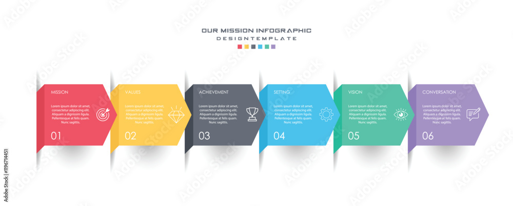 Mission, vision, values, graphic design template. eps 10 on white ...