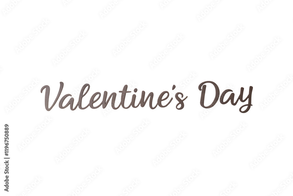 Valentine's Day in chocolate-brown cursive font with no additional ...