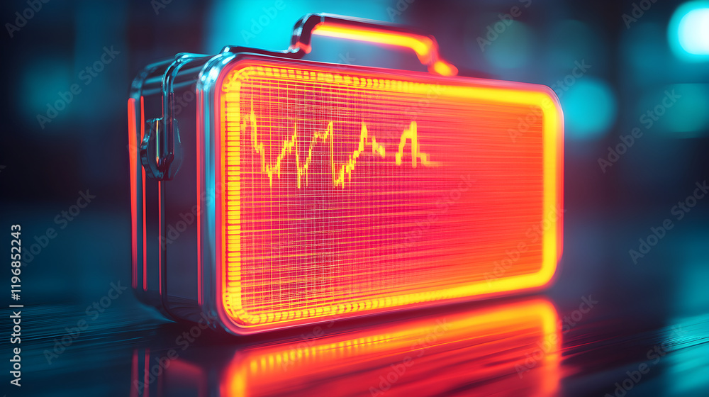 Dynamic sound wave visualizer urban studio digital art night scene ...