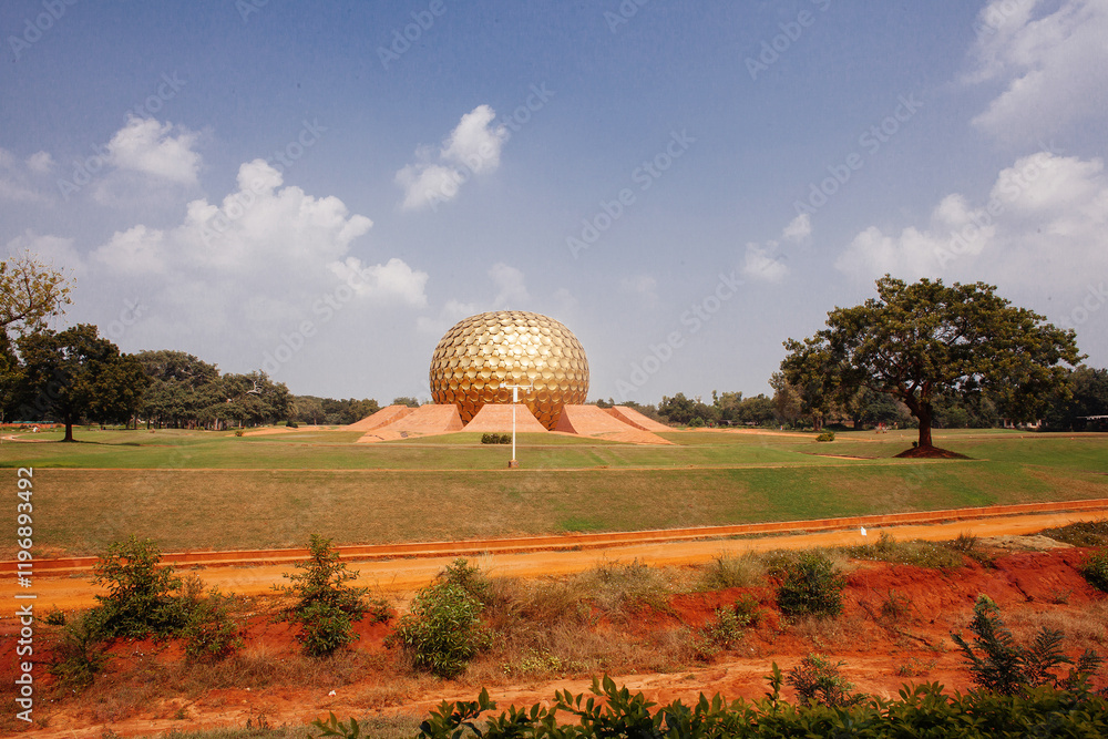 Auroville India January 18 2022 Famous Banyan Tree In Park Near