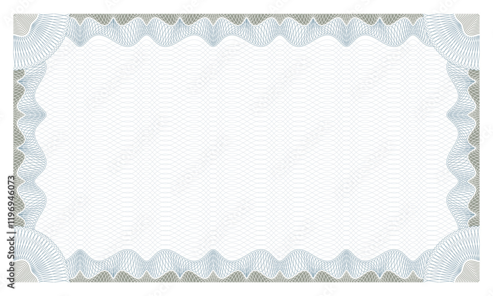 Diploma certificate. Guilloche frame for gift voucher certificate ...