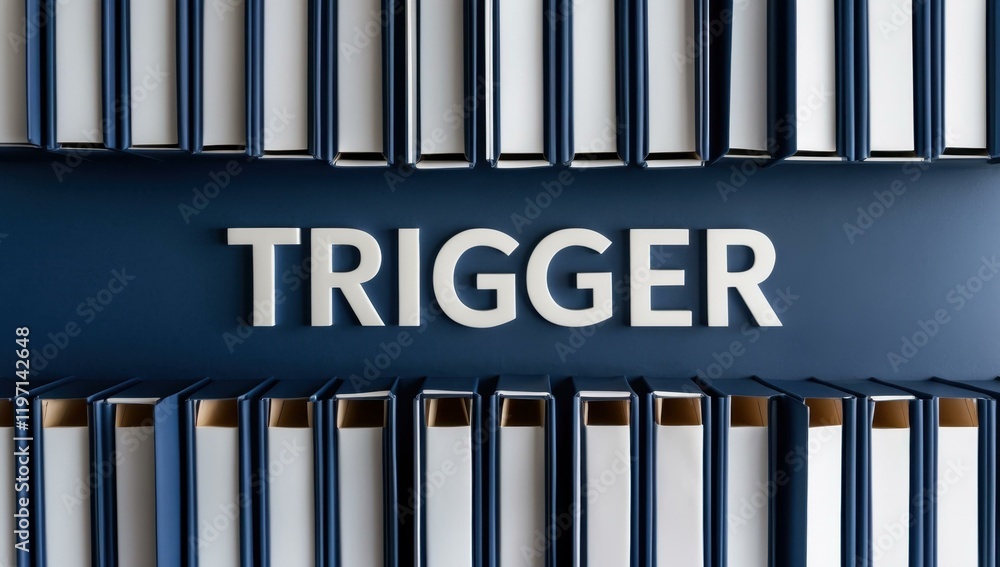 TRIGGER text title in center and folder, arrange, order, classify, sort ...