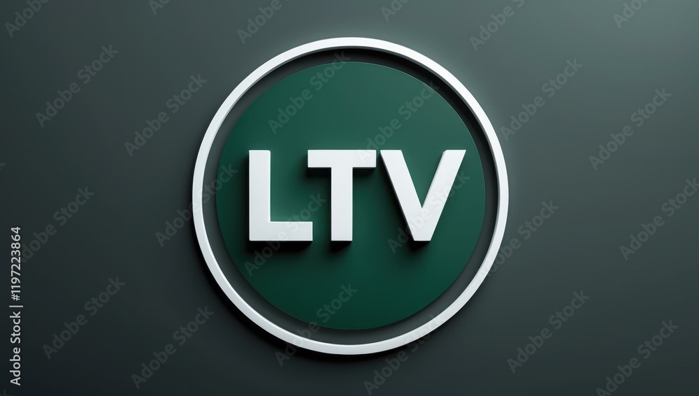 LTV text title in center and circle lifetime value customer revenue ...