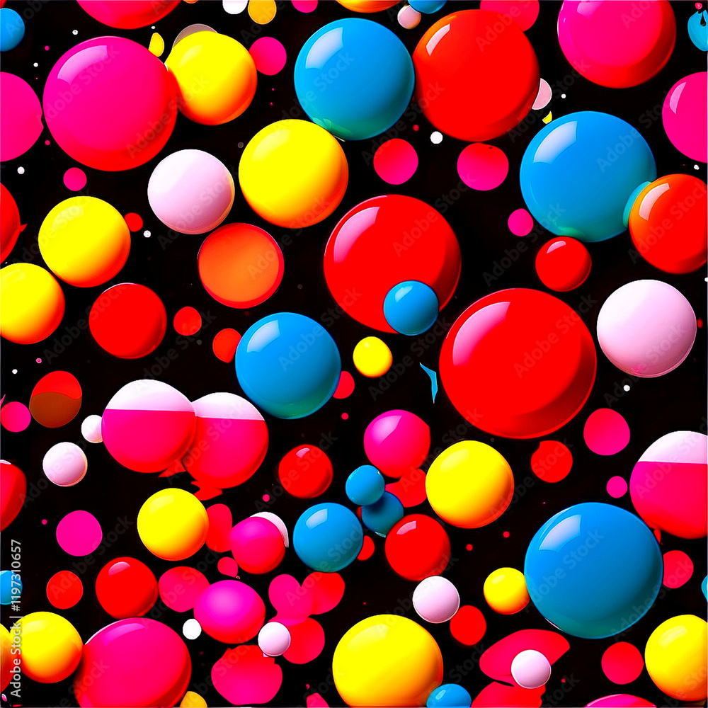 Pop Art Dots and Patterns Retro dots geometric patterns bright hues ...