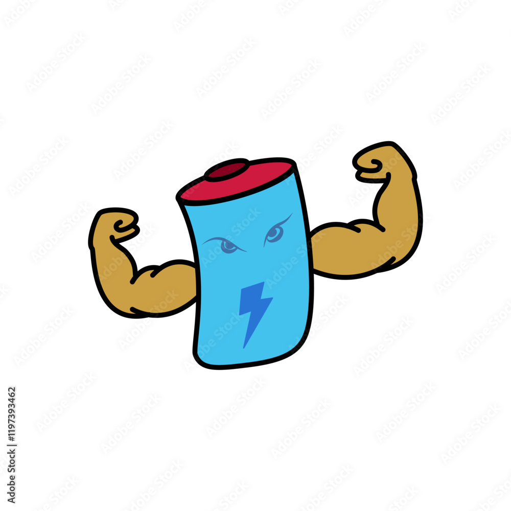 strong battery icon, simple flat style, pictogram logo sign symbol ...