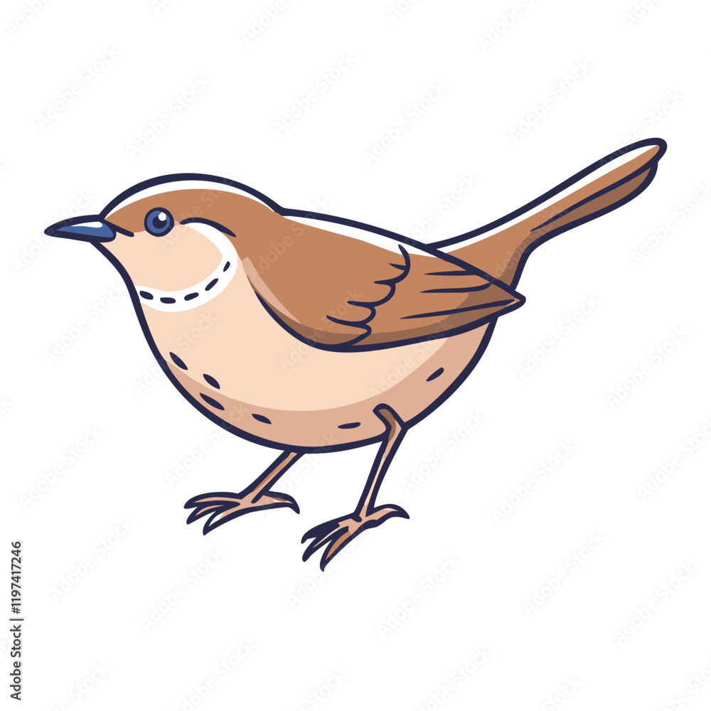 wren icon, wren vector illustration-simple illustration of wren ...