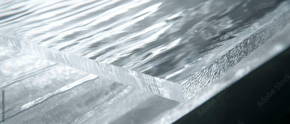Transparent acrylic sheet showcasing its smooth and clean overlay ...