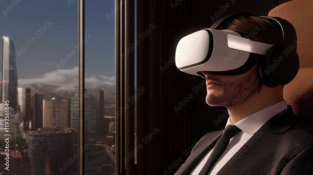 Virtual reality workspace where professionals collaborate through ...