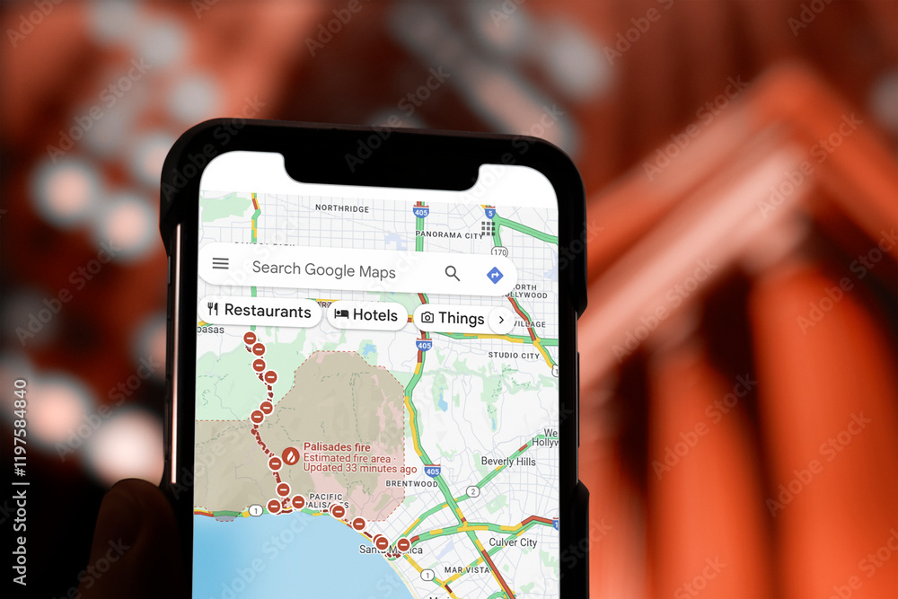 Guilherand-Granges, France - January 15, 2025. Google Maps displays an ...
