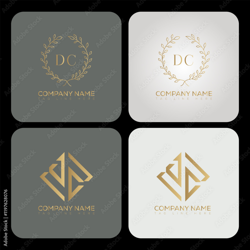 DC luxury typography letter logo. DC Creative style logo but still ...