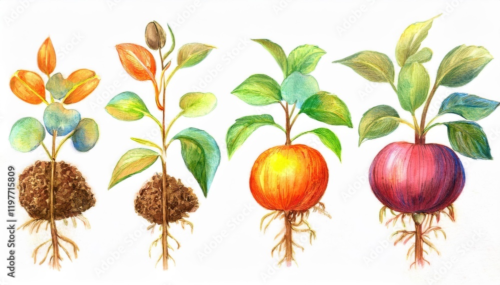 Understanding the growth stages of diverse fruit plants from seed to ...
