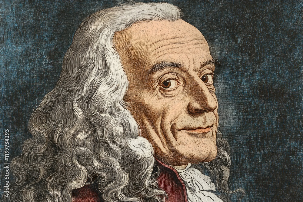 Portrait of Sir Isaac Newton, one of the most influential scientists in ...