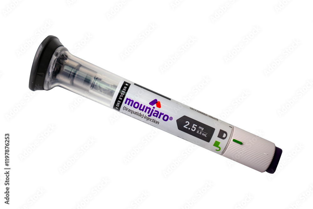 Mounjaro pen isolated on white or transparent background Stock Photo ...