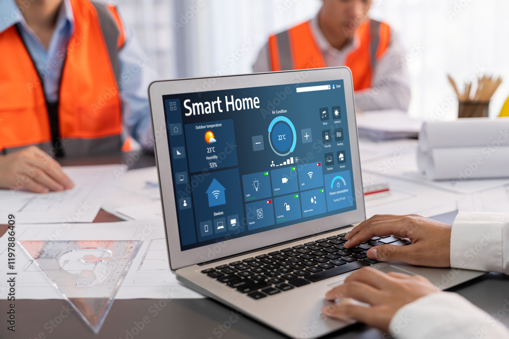 Smart home technology, centric remote control system with digital dashboard for air conditioning ...