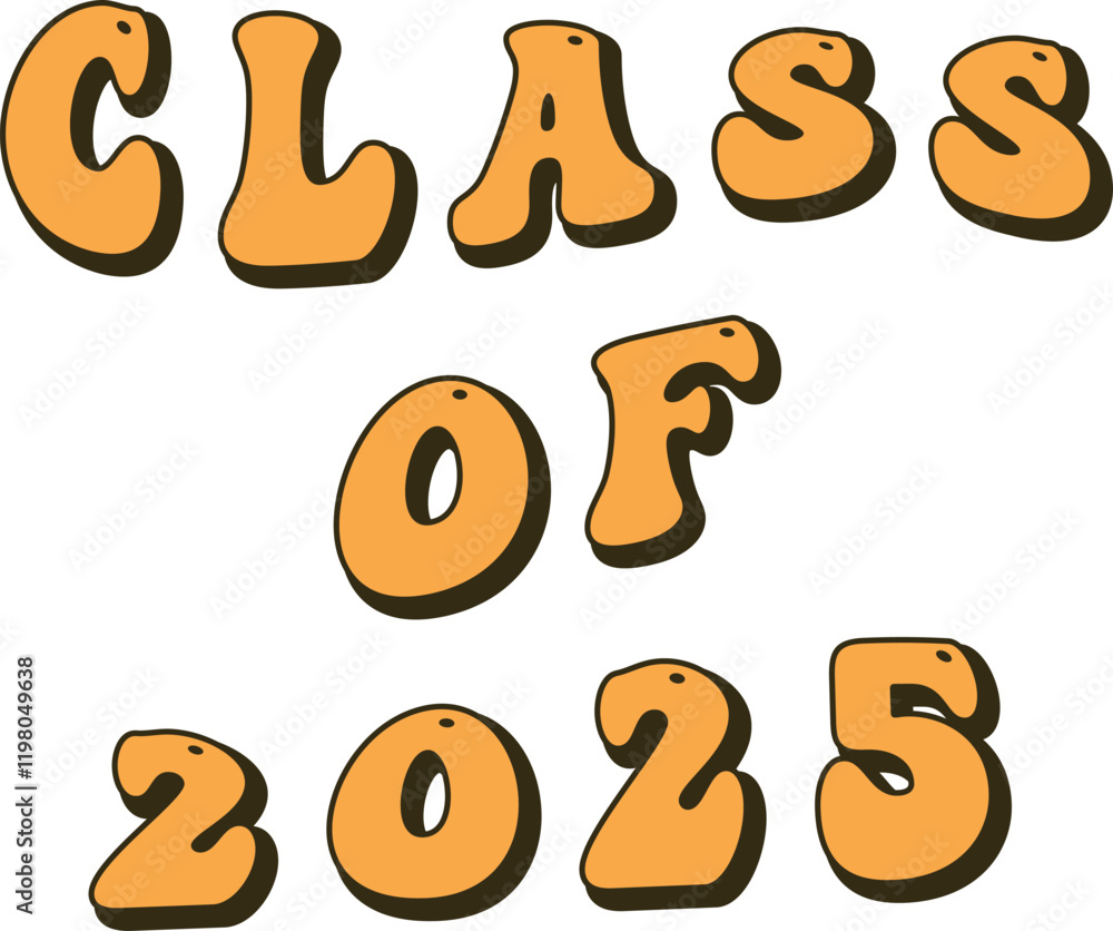 Class of 2025 Typography Design for Graduation Merchandise Stock Vector ...