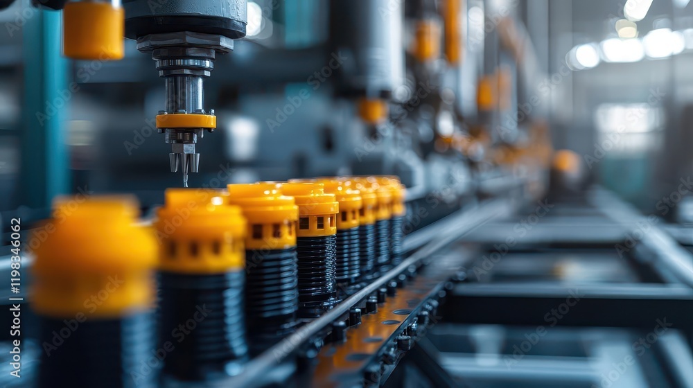 Polymer extrusion machines forming plastic pipes for construction Stock ...