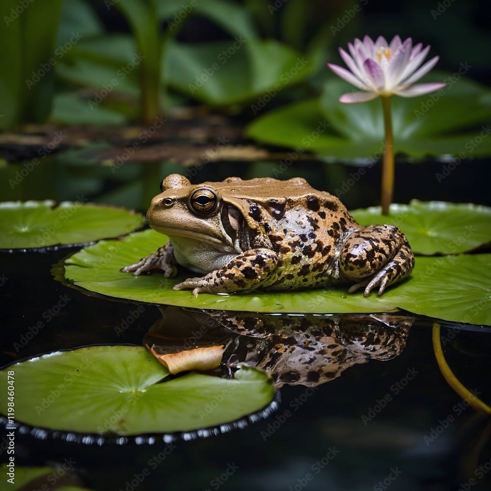 African Clawed Toad in Tranquil Pond Habitat Stock Photo | Adobe Stock