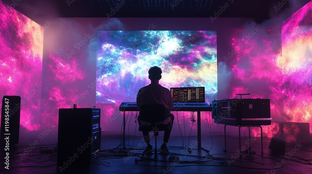 Virtual concert experience digital stage setup high-quality performance ...