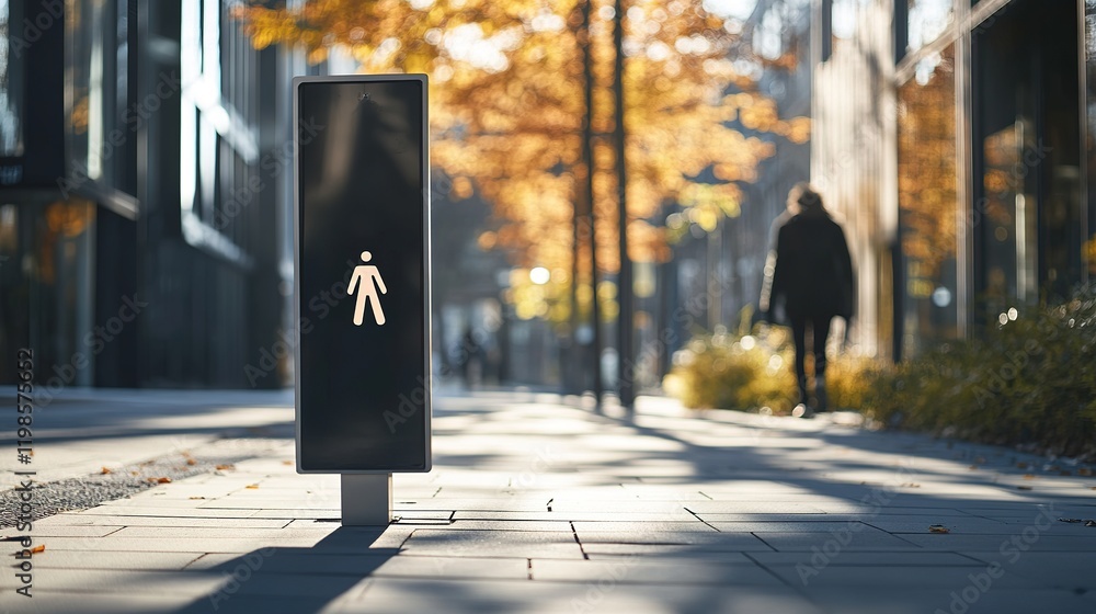 Urban durable braille signage for pedestrian guidance city streets ...