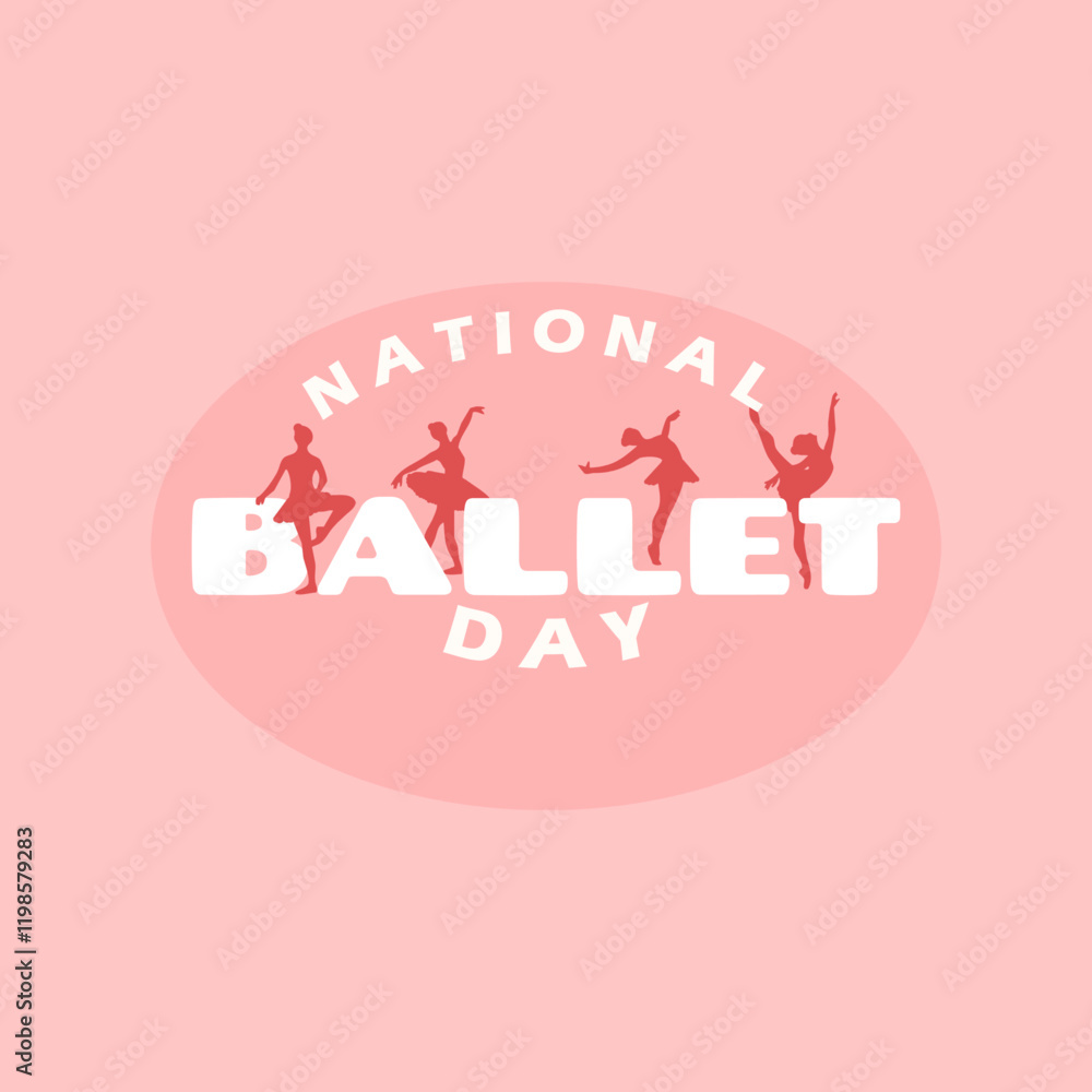 National Ballet Day to celebrate on February 7th. Bold text with ...