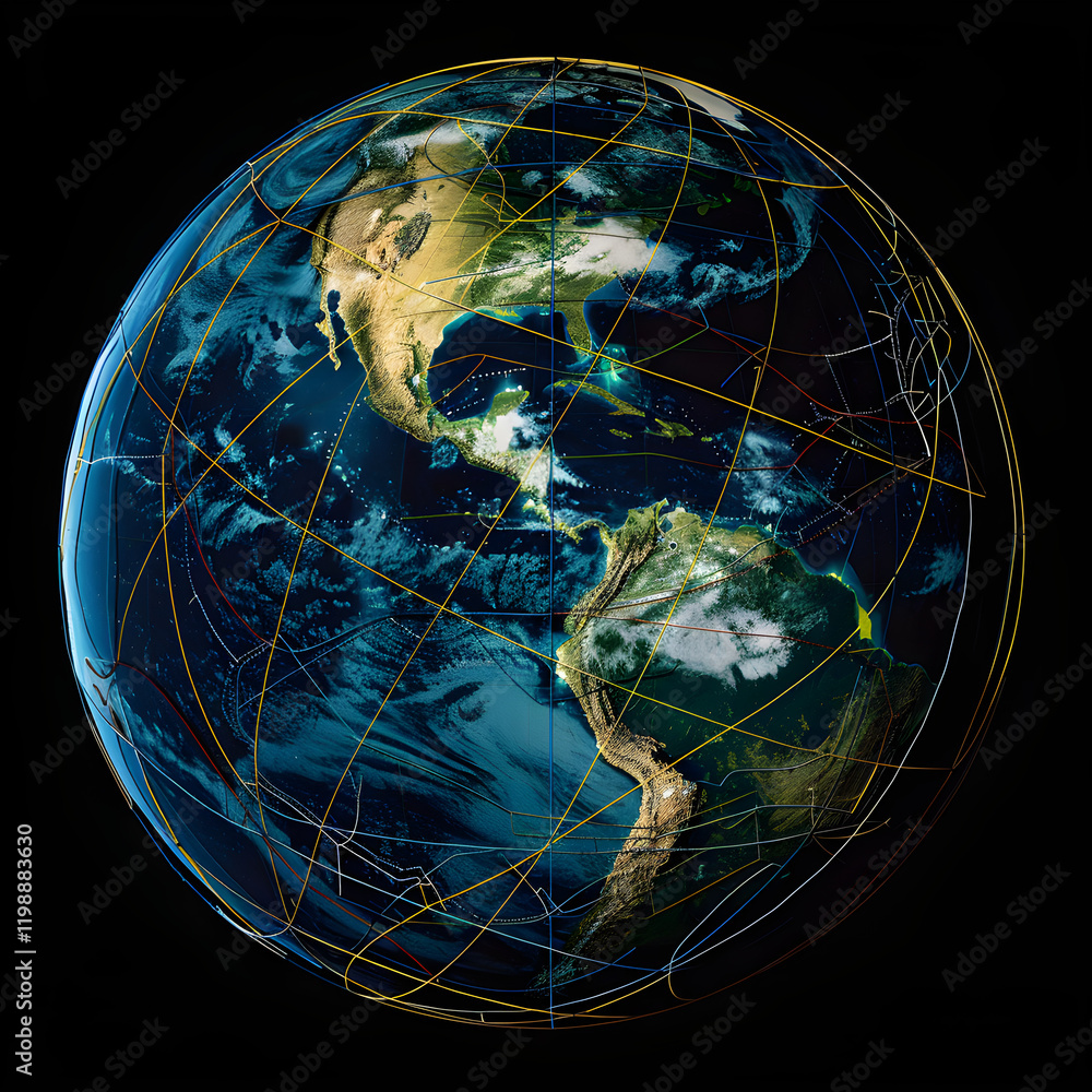 Global Navigation: Visualizing Earth's Lines of Longitude and Their ...