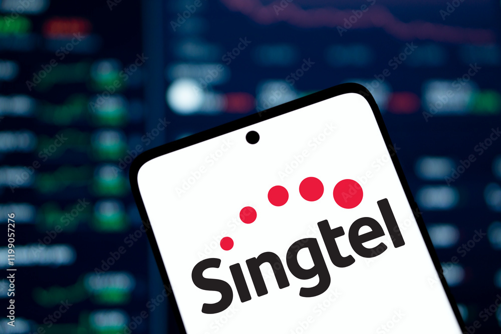 Dhaka, Bangladesh- 29 Dec 2024: Singtel logo is displayed on smartphone ...